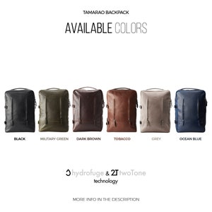 Blue Leather Laptop Backpack Men. Travel Rucksack, Handmade Bookbag ...