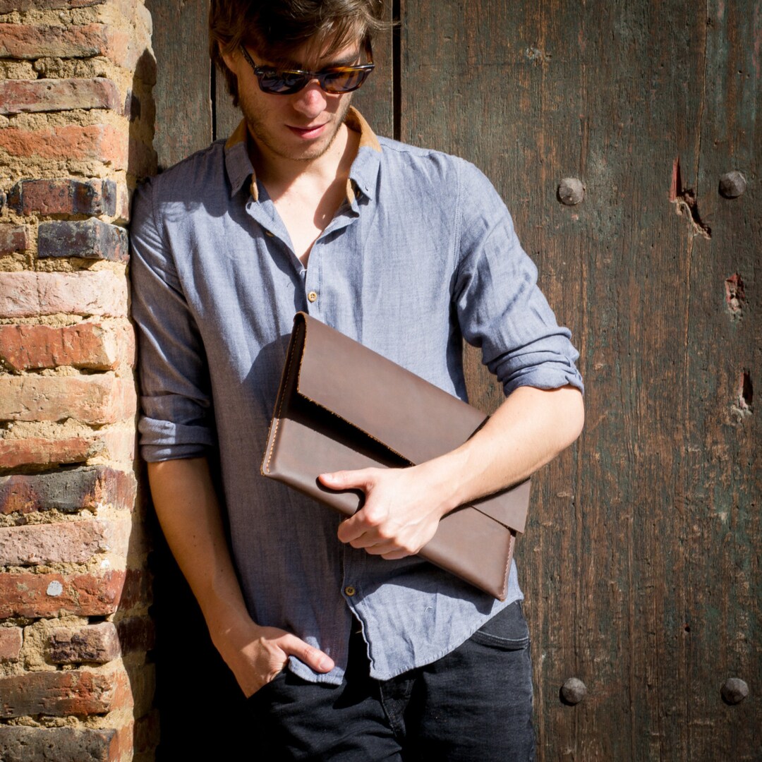 Brown Leather Dell XPS Case, Men Dell XPS 15" and 13" and 2 in 1 Sleeve ...