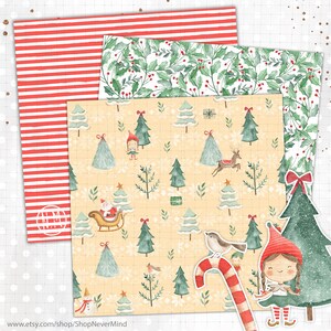 Christmas Digital Paper Pack Commercial Use Christmas Digital Pattern ...