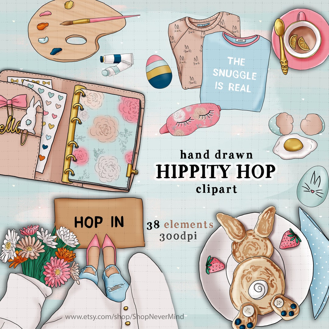 Easter Clipart Kit Commercial Use Spring Easter Bunny Clip Art Planner ...