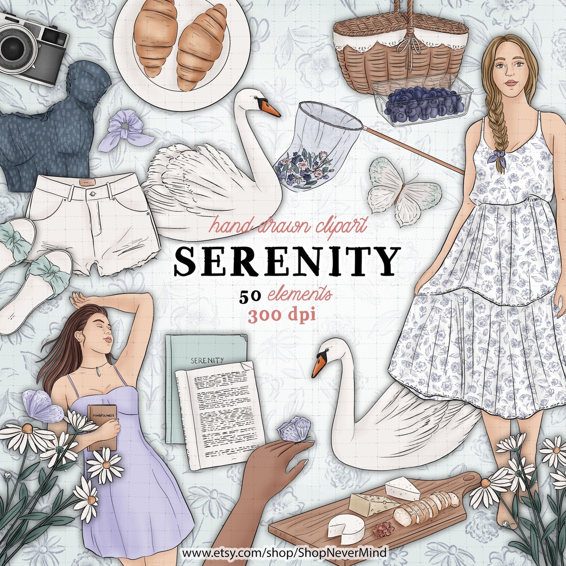 Spring Clipart Kit Pastel Spring Clipart Commercial Use Lilac | Etsy