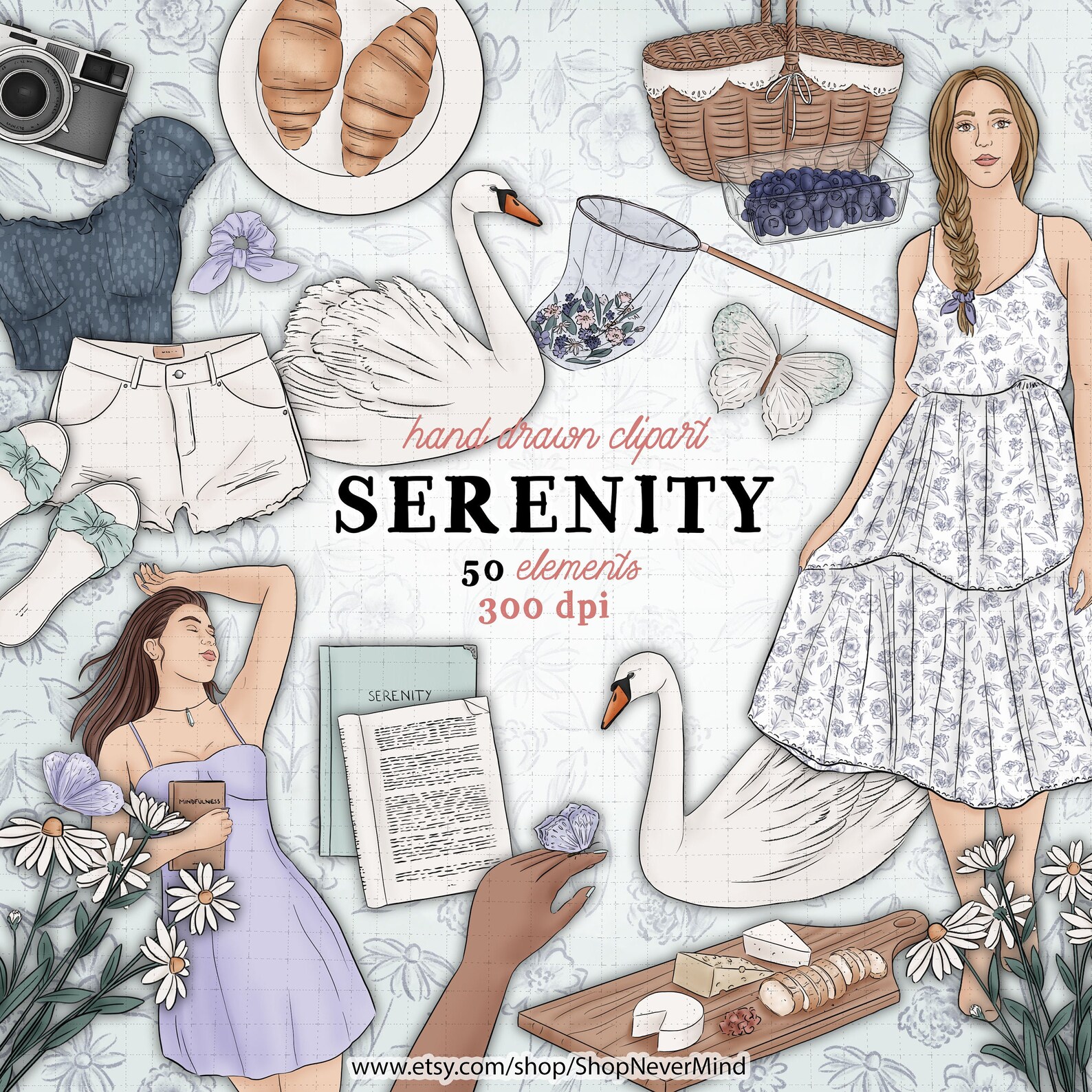 Spring Clipart Kit Pastel Spring Clipart Commercial Use Lilac - Etsy