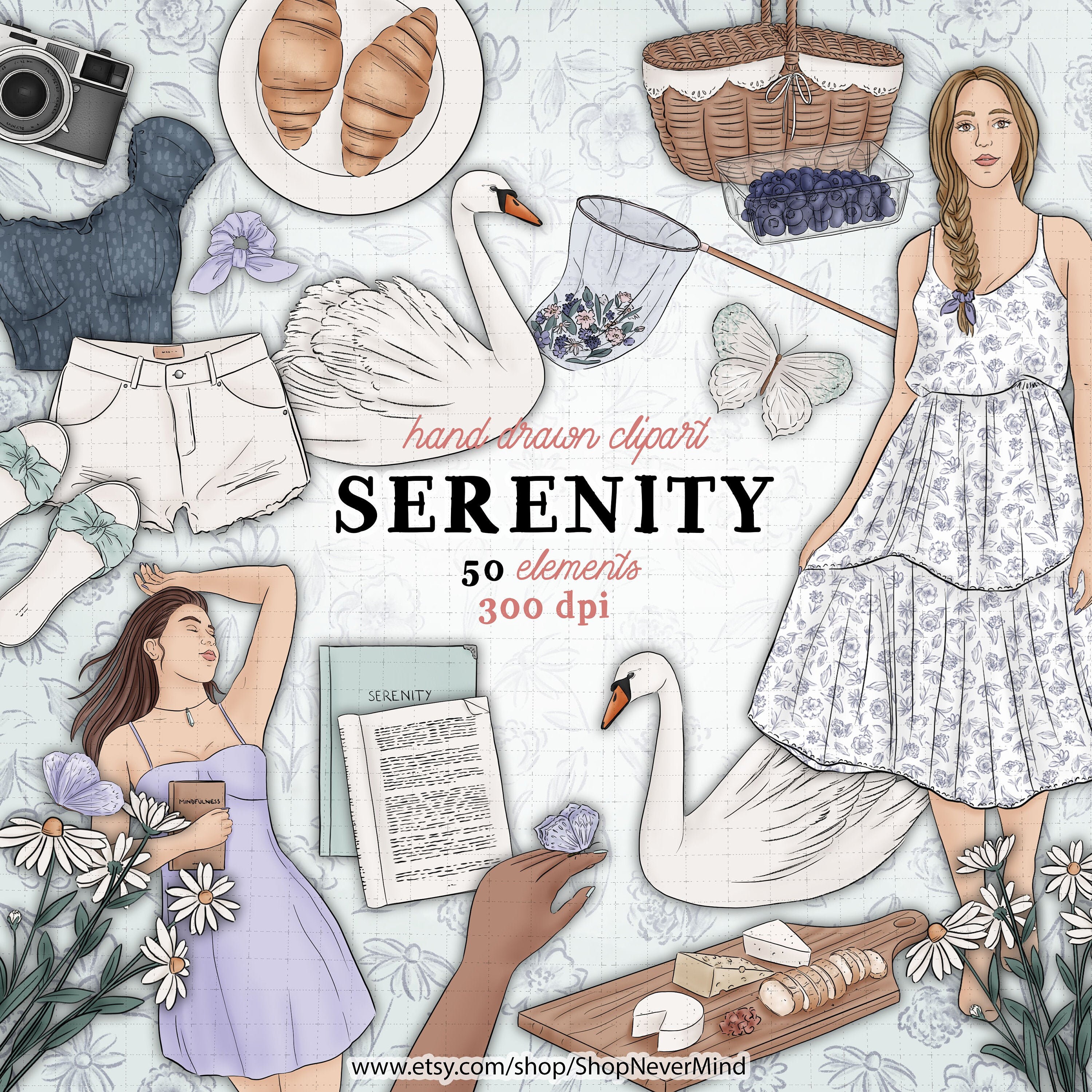 Spring Clipart Kit Pastel Spring Clipart Commercial Use Lilac - Etsy