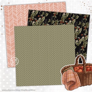 Fall Digital Paper Pack Apple Picking Fall Digital Pattern Apple Pie ...