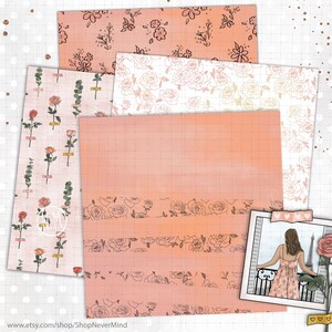 Valentines Day Digital Paper Commercial Use Valentines Anniversary ...