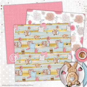 Easter Digital Paper Pack Easter Bunny Digital Pattern Commercial Use ...
