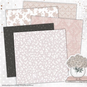 Glam Digital Paper Pack Floral Digital Pattern Commercial Use Floral ...