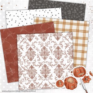 Fall Digital Paper Pack Fall Digital Pattern Commercial Use Floral ...