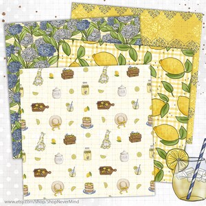 Lemonade Digital Paper Pack Lemonade Stand Digital Pattern Boho Summer ...
