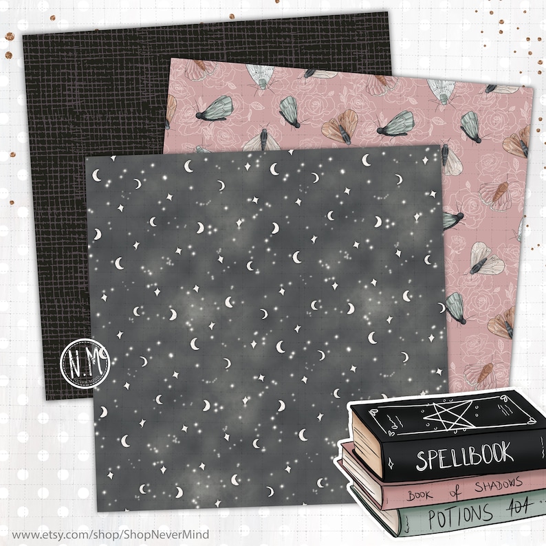 Halloween digital paper pack halloween digital pattern witch | Etsy