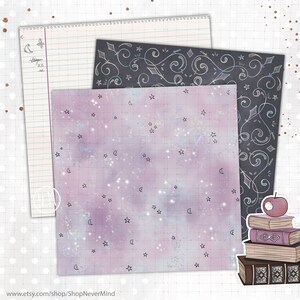 Halloween Digital Paper Pack Pastel Magic School Kids Halloween Clip ...
