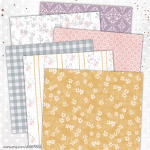 Spring Paper Pack Spring Flowers Digital Pattern Commercial Use Floral ...