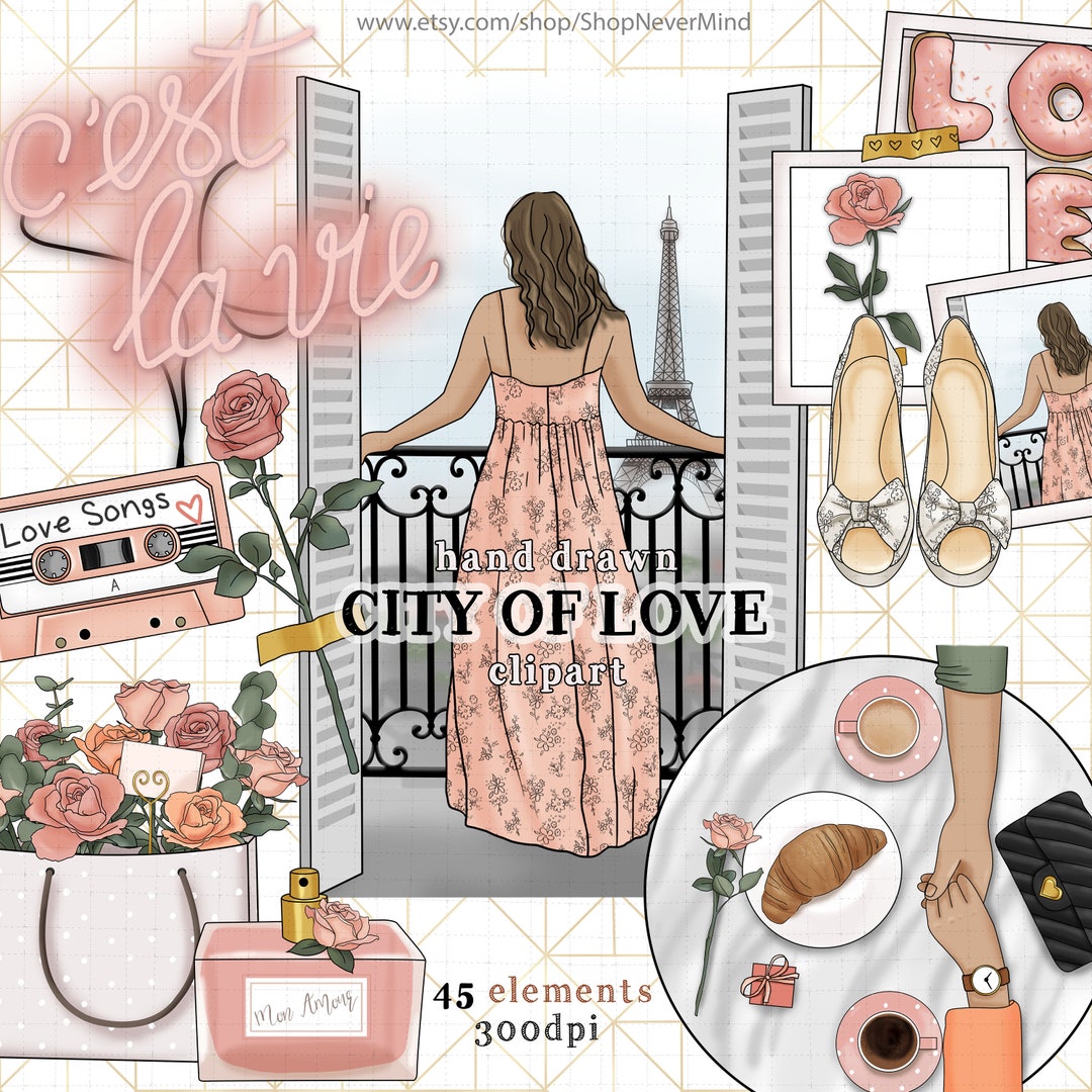 Valentines Day Clipart Kit Commercial Use Love Clipart Planner Stickers ...