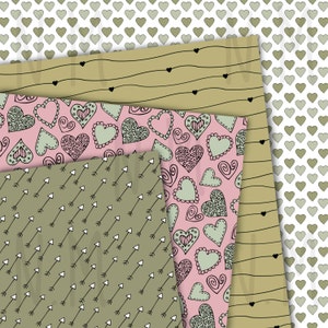 Love Digital Paper Pack Love Digital Pattern Hearts Printable Pattern ...