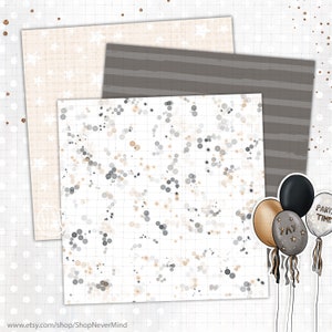 New Years Digital Paper Pack New Years Eve Party Digital Pattern ...