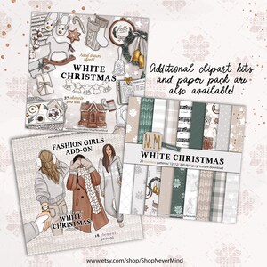 Christmas Scene Illustration Forest Scene Clipart Commercial Use Winter ...