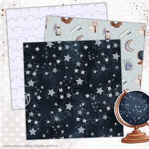 Stars Digital Paper Pack Galaxy Digital Pattern Night Sky Commercial ...