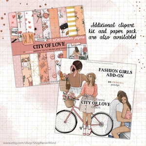 Valentines Day Clipart Kit Commercial Use Love Clipart Planner Stickers ...