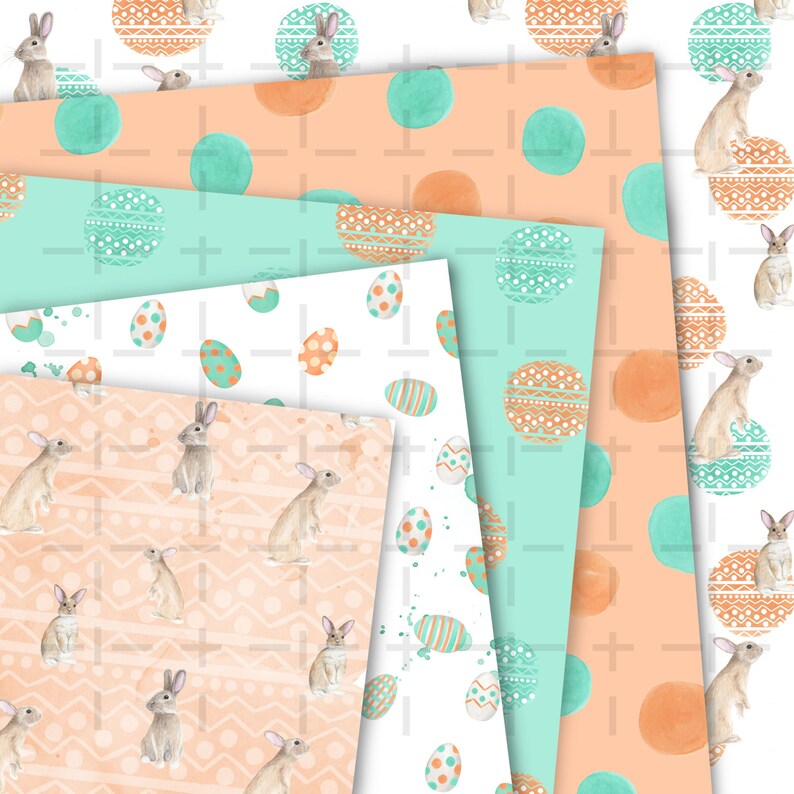 Easter Digital Paper Pack Watercolor Pastel Easter Digital - Etsy