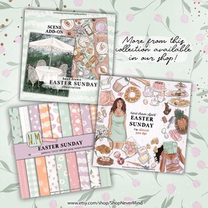 Easter Paper Pack Pastel Easter Sunday Digital Pattern Commercial Use ...