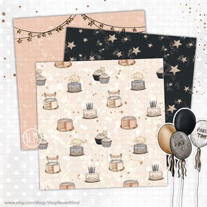 New Years Digital Paper Pack New Years Eve Party Digital Pattern ...