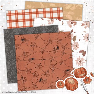 Fall Digital Paper Pack Fall Digital Pattern Commercial Use Floral ...