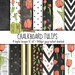Chalkboard Digital Paper Pack Pink Tulips Digital Pattern - Etsy