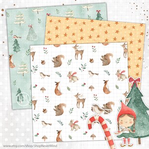 Christmas Digital Paper Pack Commercial Use Christmas Digital Pattern ...
