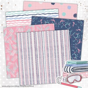 Summer Digital Paper Pack Pastel Summer Digital Pattern Commercial Use ...
