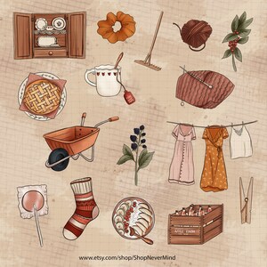 Fall Clipart Kit Apple Picking Fall Clip Art Set Commercial Use Autumn ...