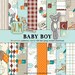 Baby Boy Digital Paper Pack Nursery Baby Shower Digital Pattern ...