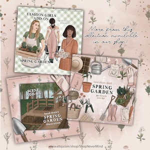 Spring Garden Digital Paper Pack Gardening Digital Pattern Commercial ...