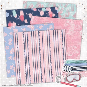Summer Digital Paper Pack Pastel Summer Digital Pattern Commercial Use ...