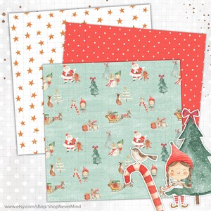 Christmas Digital Paper Pack Commercial Use Christmas Digital Pattern ...