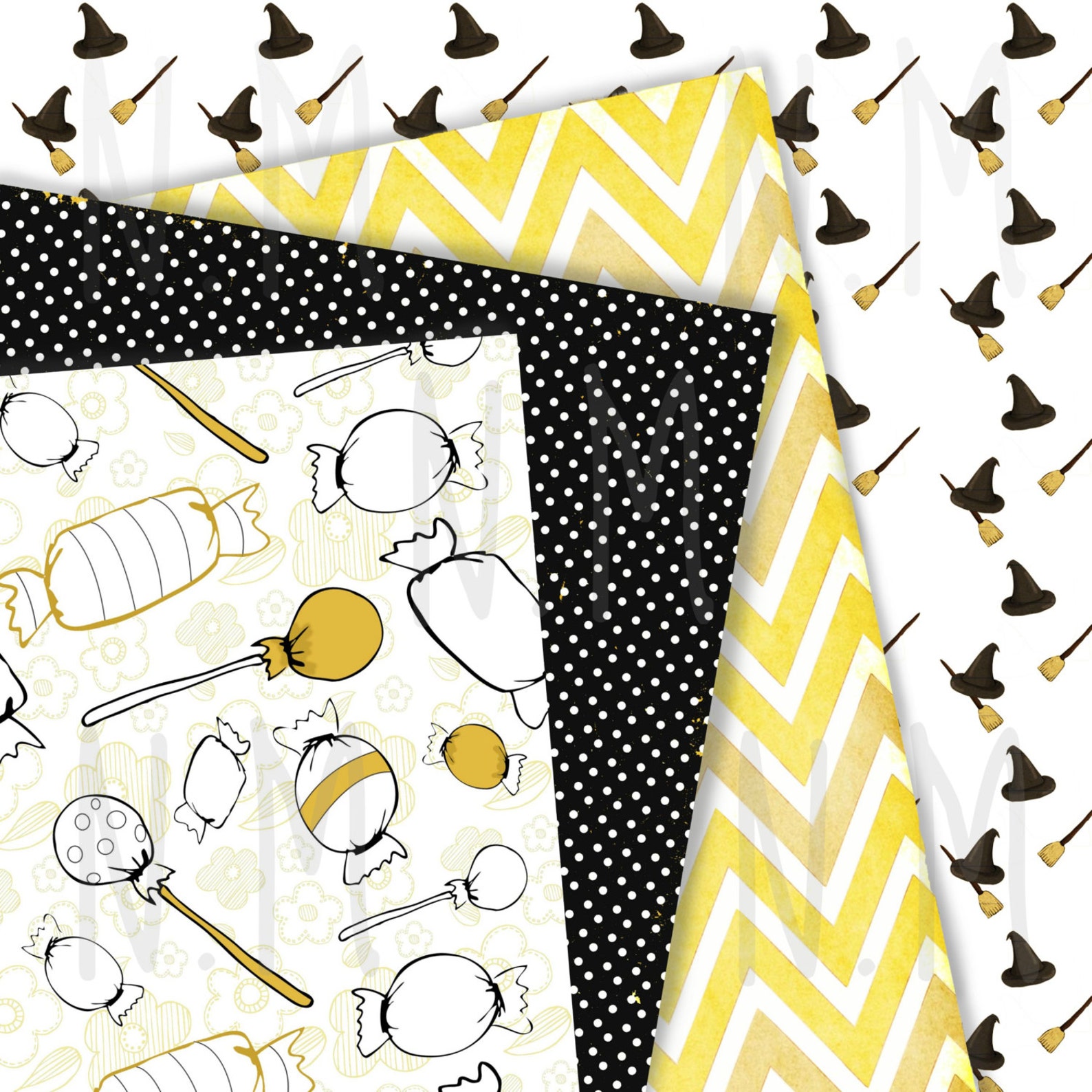 Halloween Digital Paper Happy Halloween Paper Pack Halloween - Etsy