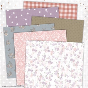 Spring Paper Pack Spring Flowers Digital Pattern Commercial Use Floral ...