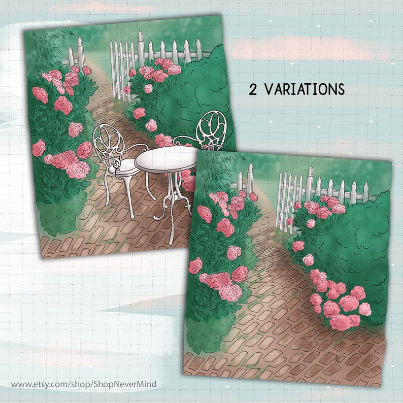 Easter Clipart Set Commercial Use Spring Garden Clipart Set Flower ...