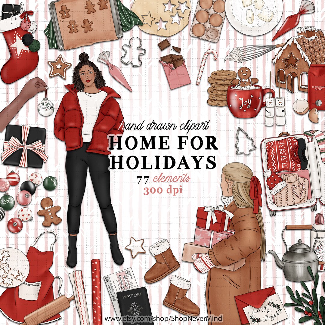 Christmas Clipart Christmas Clipart Kit Commercial Use Home for ...