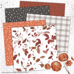 Fall Digital Paper Pack Fall Digital Pattern Commercial Use Floral ...