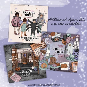 Halloween Digital Paper Pack Pastel Kids Halloween Clip Art Commercial ...