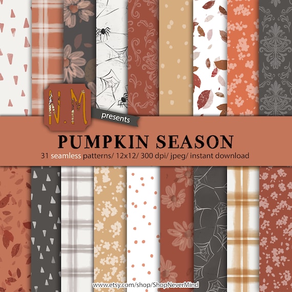 Fall Digital Paper Pack Fall Digital Pattern Commercial Use | Etsy