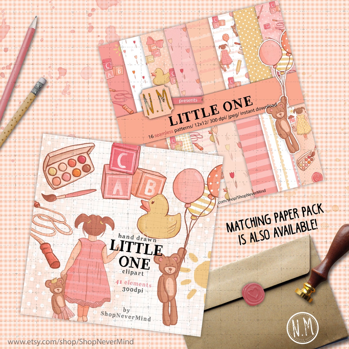 Baby Clipart Kit Baby Girl Digital Clip Art Nursery Baby | Etsy