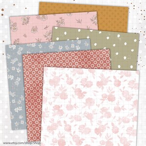 Spring Paper Pack Spring Flowers Digital Pattern Commercial Use Floral ...