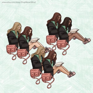 Fashion Girls Clipart Fall Fashion Planner Girls Illustration ...