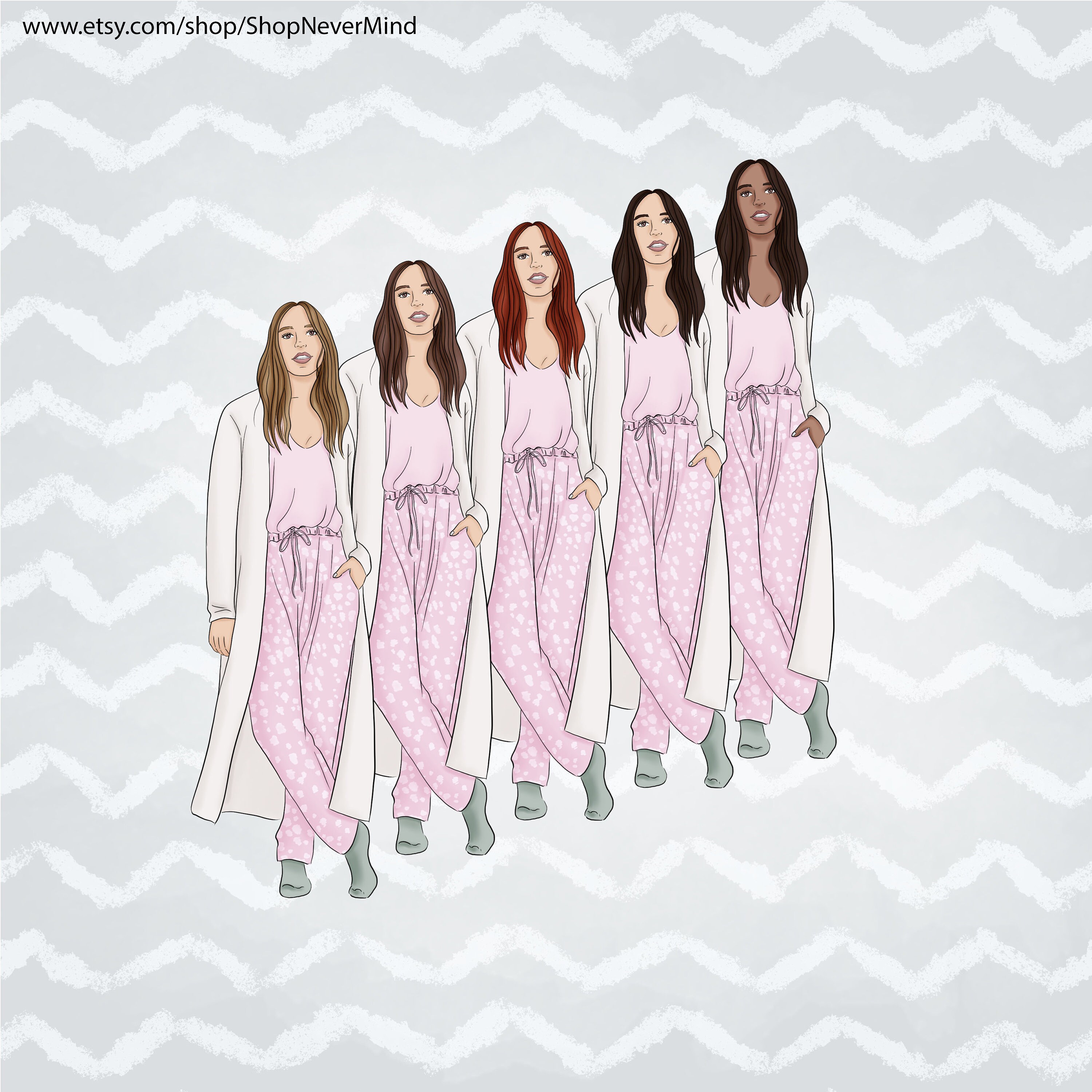 Winter Fashion Girls Clipart Kit Commercial Use Fashion Girl - Etsy