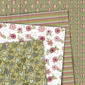 Love Digital Paper Pack Love Digital Pattern Hearts Printable Pattern ...