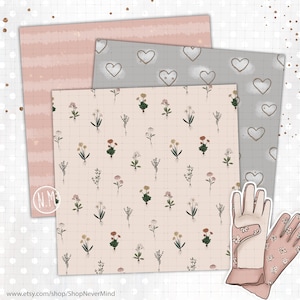 Spring Garden Digital Paper Pack Gardening Digital Pattern Commercial ...