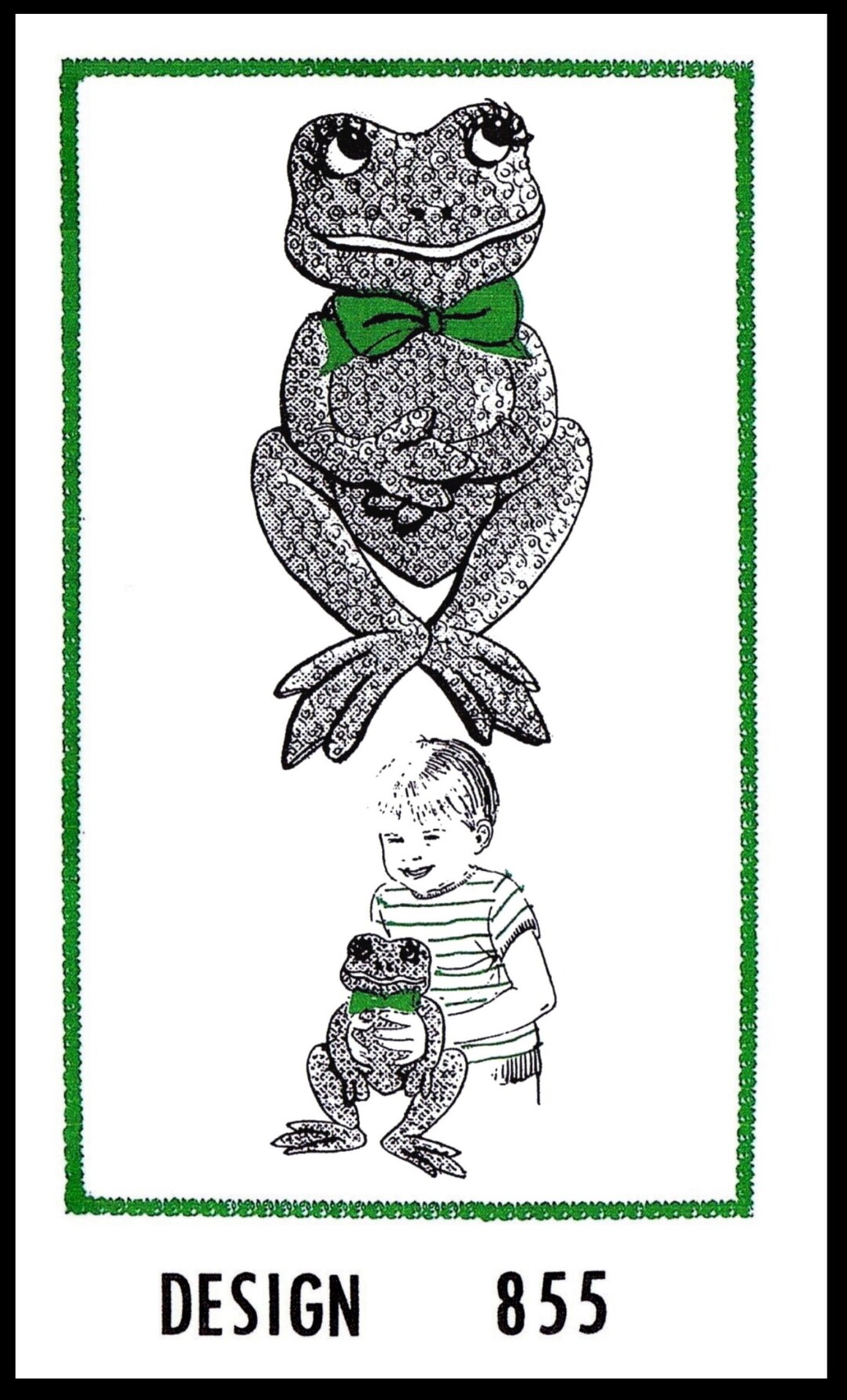 Letter FROG Pattern Stuffed Animal 1950's Toy Craft Mail Order 855 Pdf ...