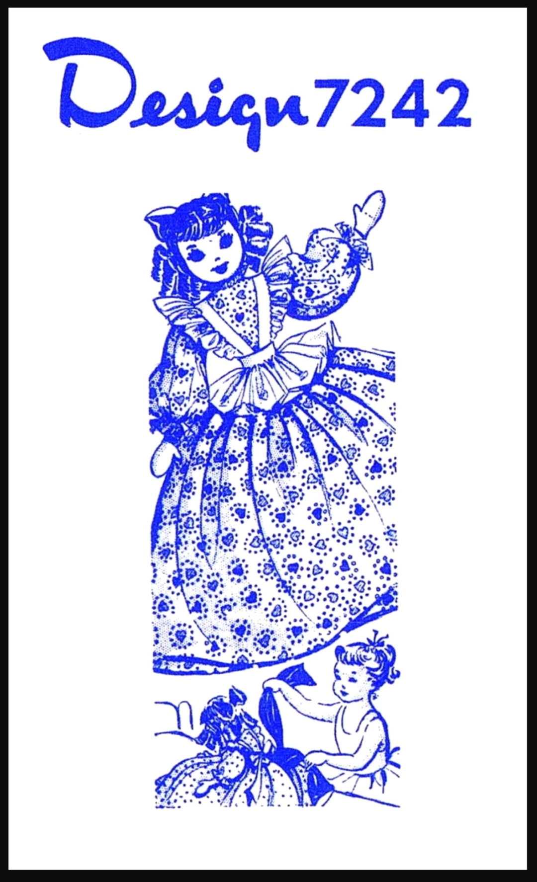 Letter DOLL Pattern Pajama Bag or Laundry Bag Design Mail Order 7242 ...