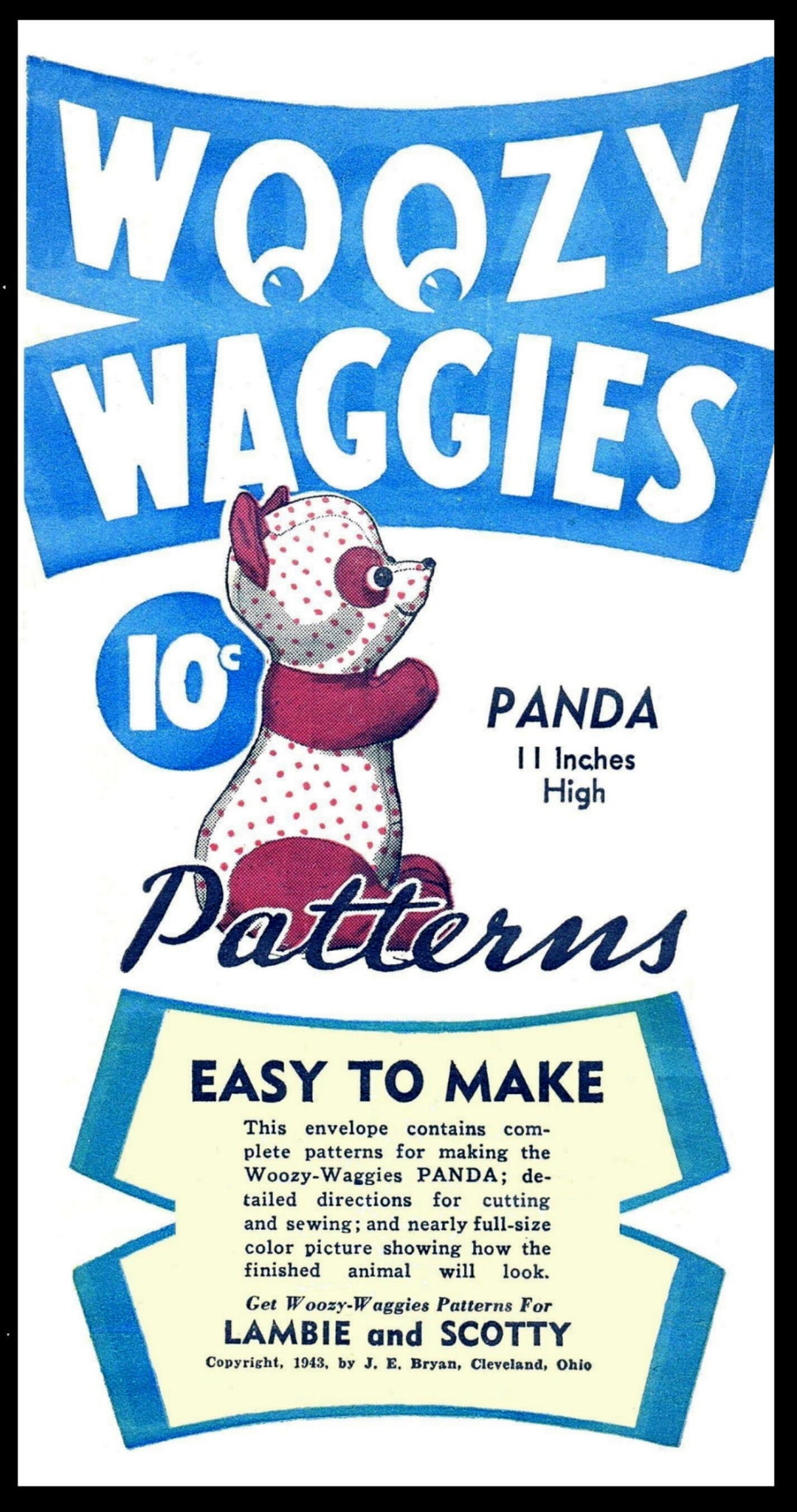 Panda Mail Order Design Stuffed Animal Craft Pattern 13 Cuddly Pdf ...